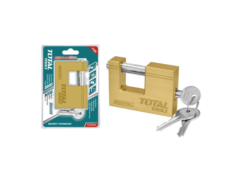 Total Heavy Duty Brass Block Padlock 90mm - TLK32903 - Total Tools ...