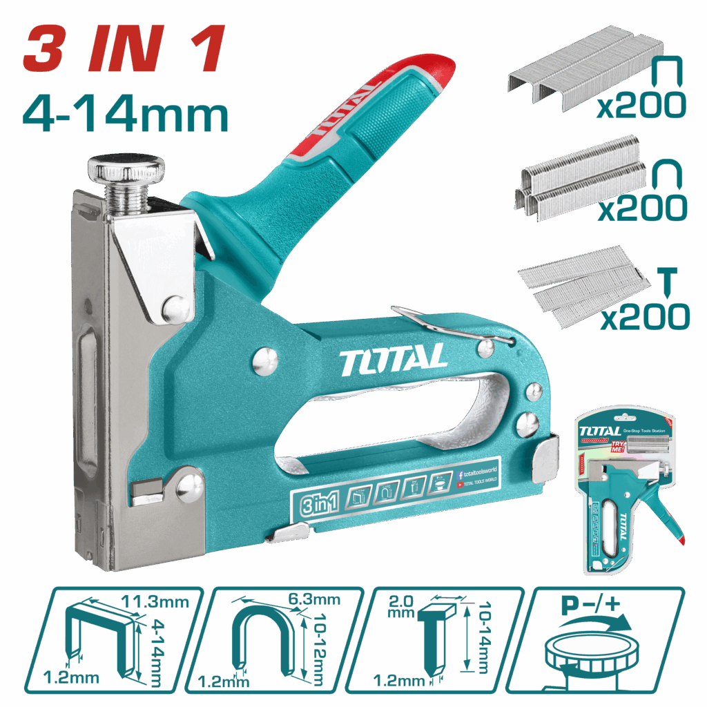 Total 3 In 1 Staple Gun- THT31143 - Total Tools India - Wholesale Buying