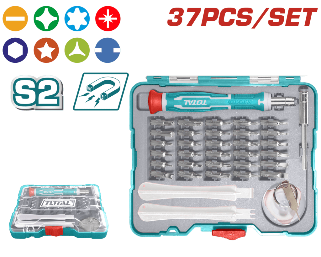 Total 37 PCS Precision Screwdriver Set - TACSD30376 - Total Tools India ...