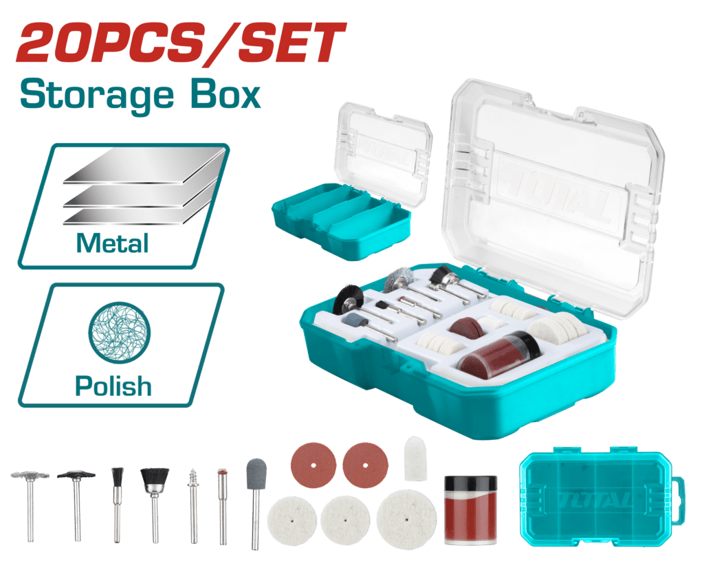 Total 20 PCS Cleaning and Polishing Set for Mini Drill - TAKMG6020 ...