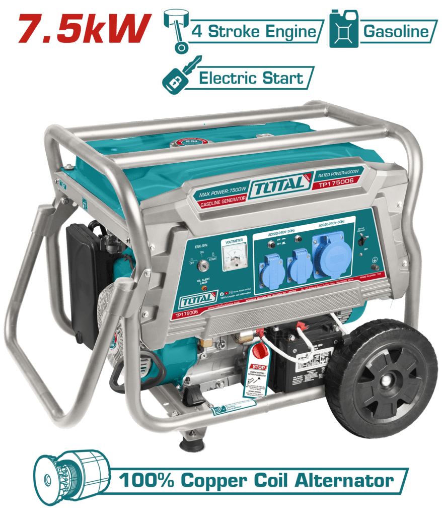 Total 7.5 kW Gasoline Generator - TP175006 - Total Tools India ...