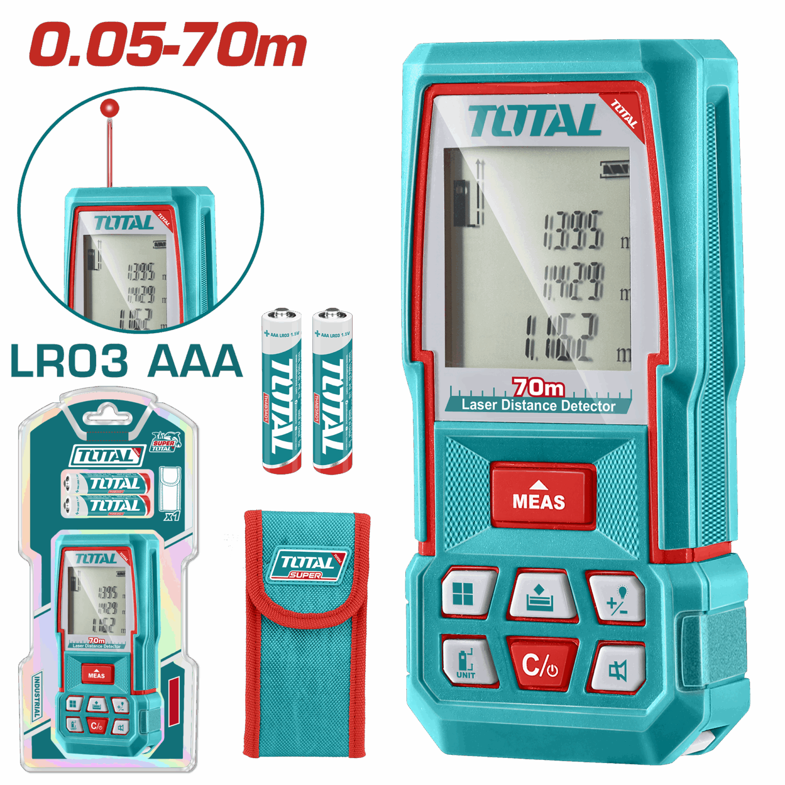 TOTAL Laser Distance Measurer 70m - TMT57026 - Total Tools India ...