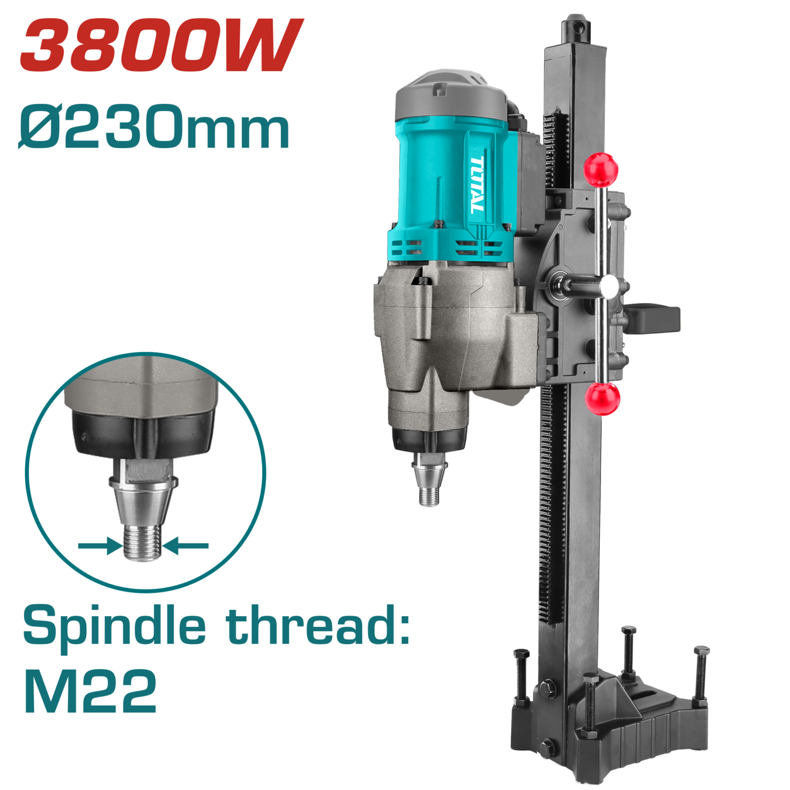 TOTAL Diamond Core Drilling Machine 3800W - TDDM38001 - Total Tools ...