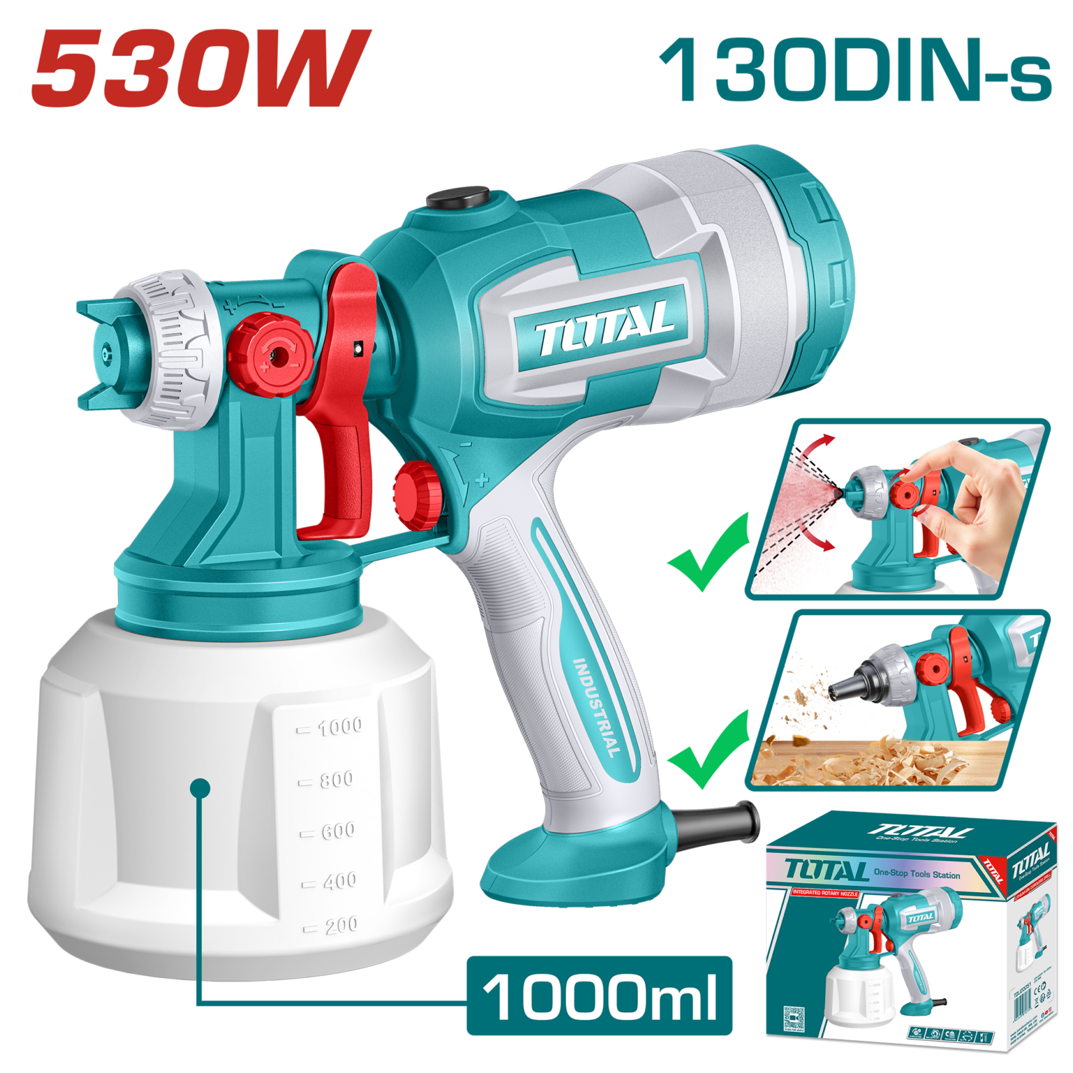 TOTAL Electric Spray Gun 530W - TT4506 - Total Tools India - Wholesale ...