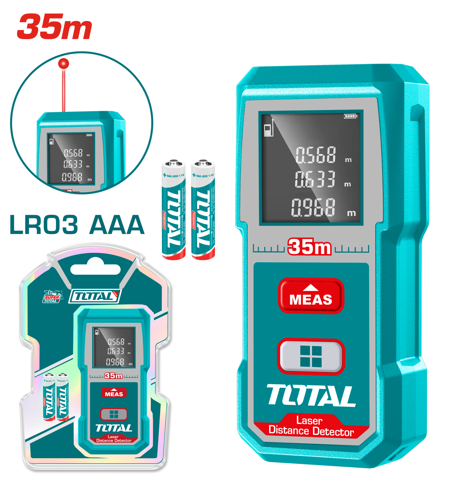 TOTAL Laser Distance Detector 35m - TMT53055 - Total Tools India ...